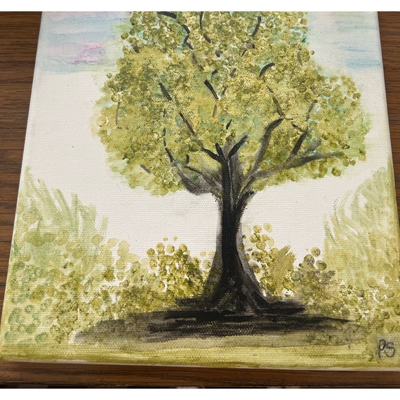 Art | 8x1 Painting Tree In The Wind | Poshmark